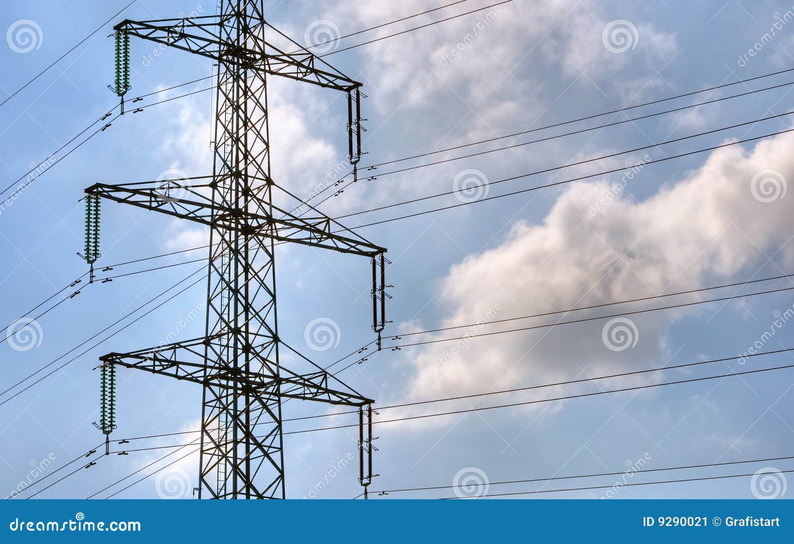 Electric power mast stock image. Image of electrical, poling - 9290021