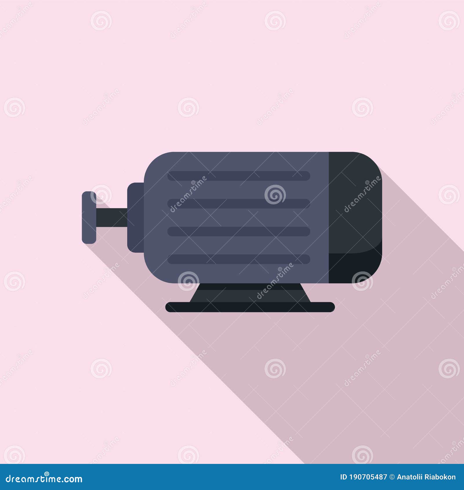 Electric Power Motor Icon, Flat Style Stock Vector - Illustration of ...