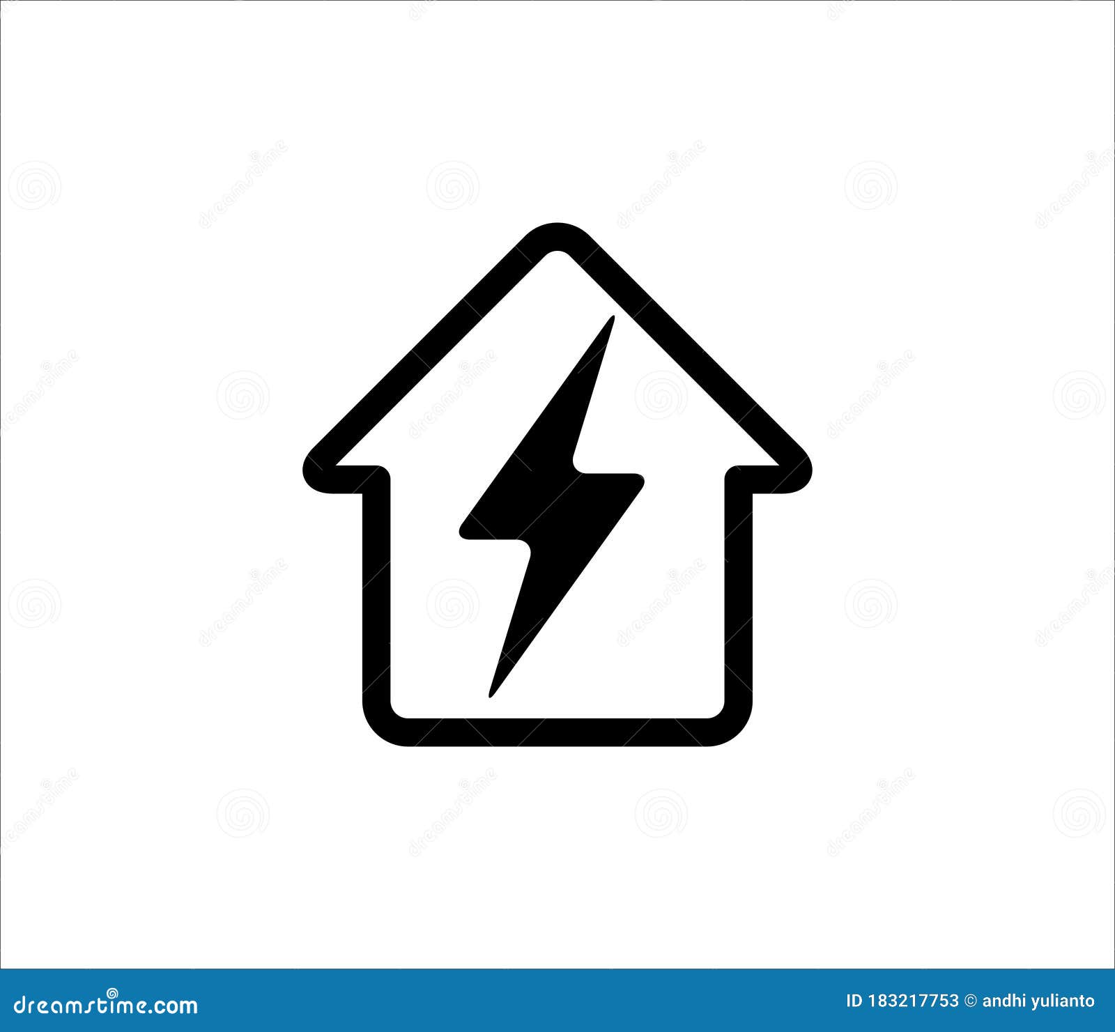 Electric Power Plan House Icon or Symbol Vector Design Stock ...