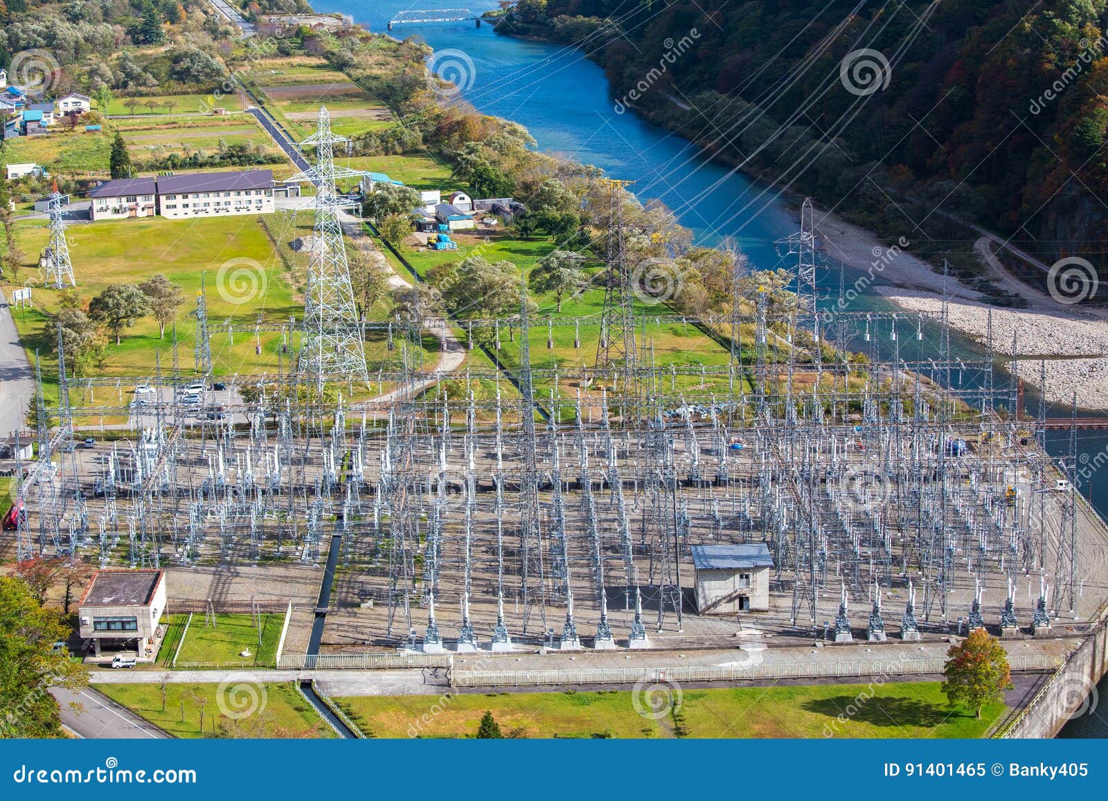 Electric Power Plant at Japan Stock Image - Image of substation, high ...
