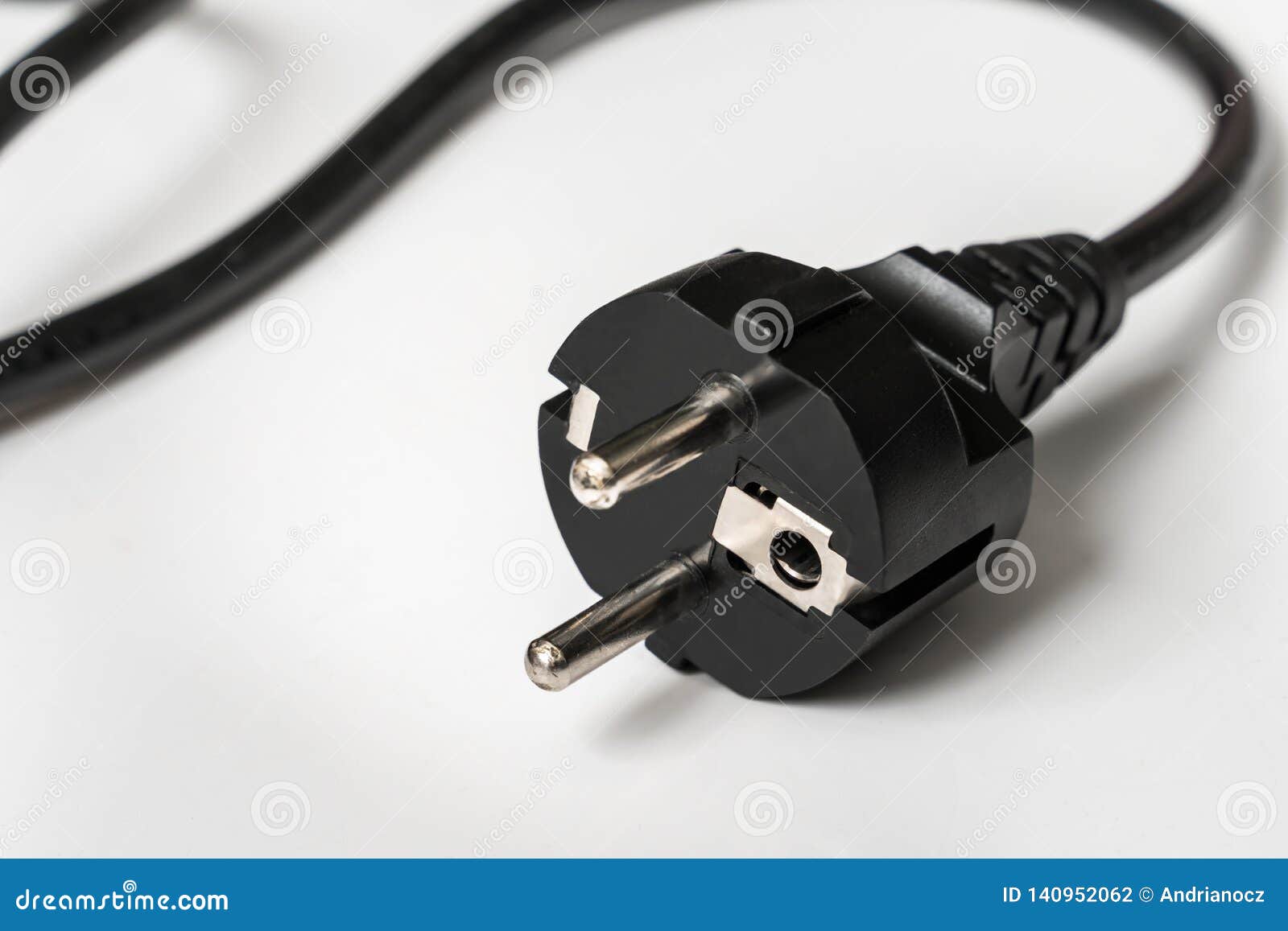 Electric Power Plug for European Socket Stock Photo - Image of supply ...
