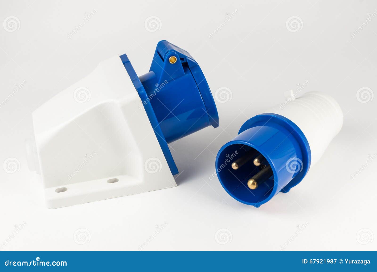 Electric Power Plug with Socket Stock Image - Image of electric, device ...
