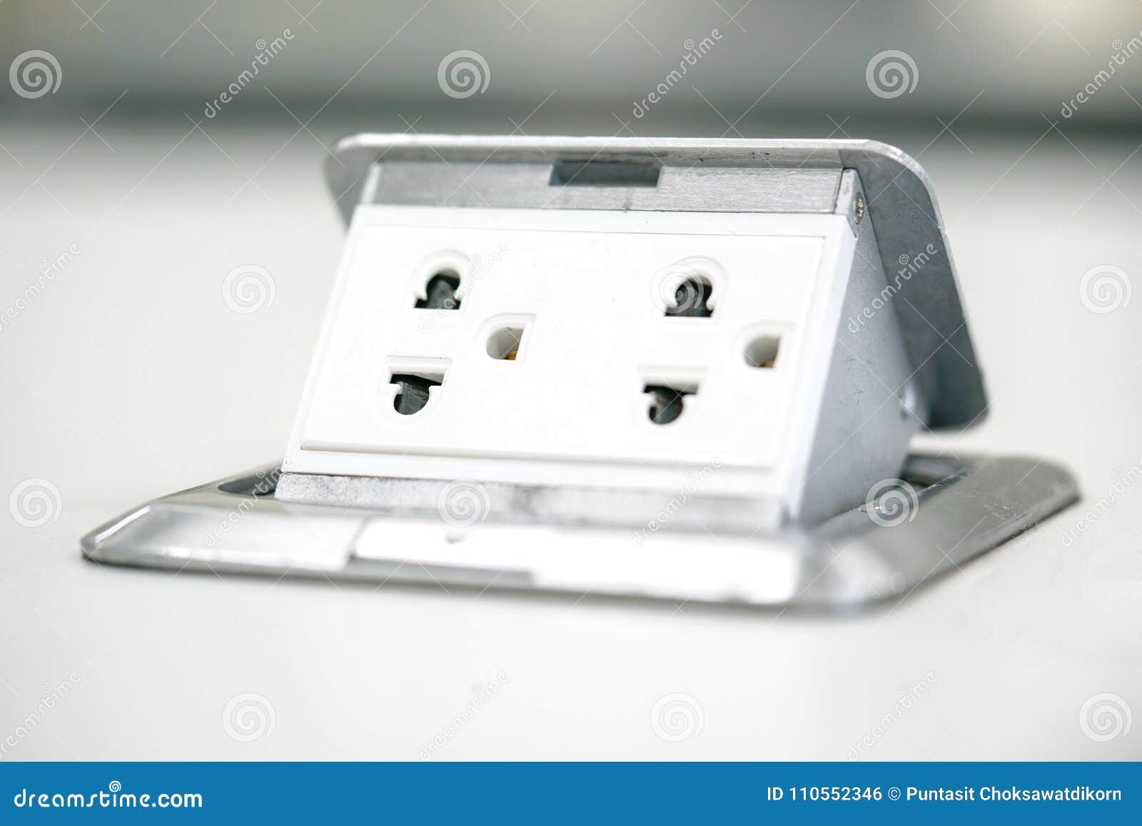 Electric Power Plug on Table. Stock Photo - Image of background ...