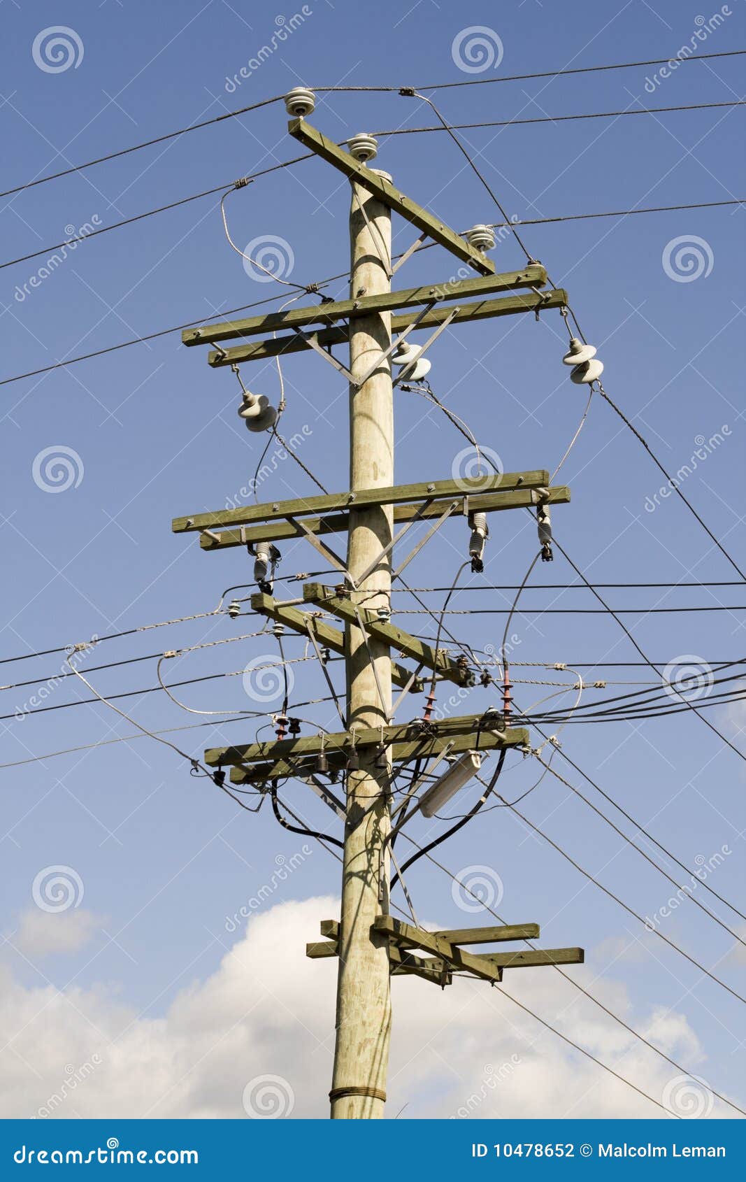 Electric Power Pole stock photo. Image of industry, line - 10478652