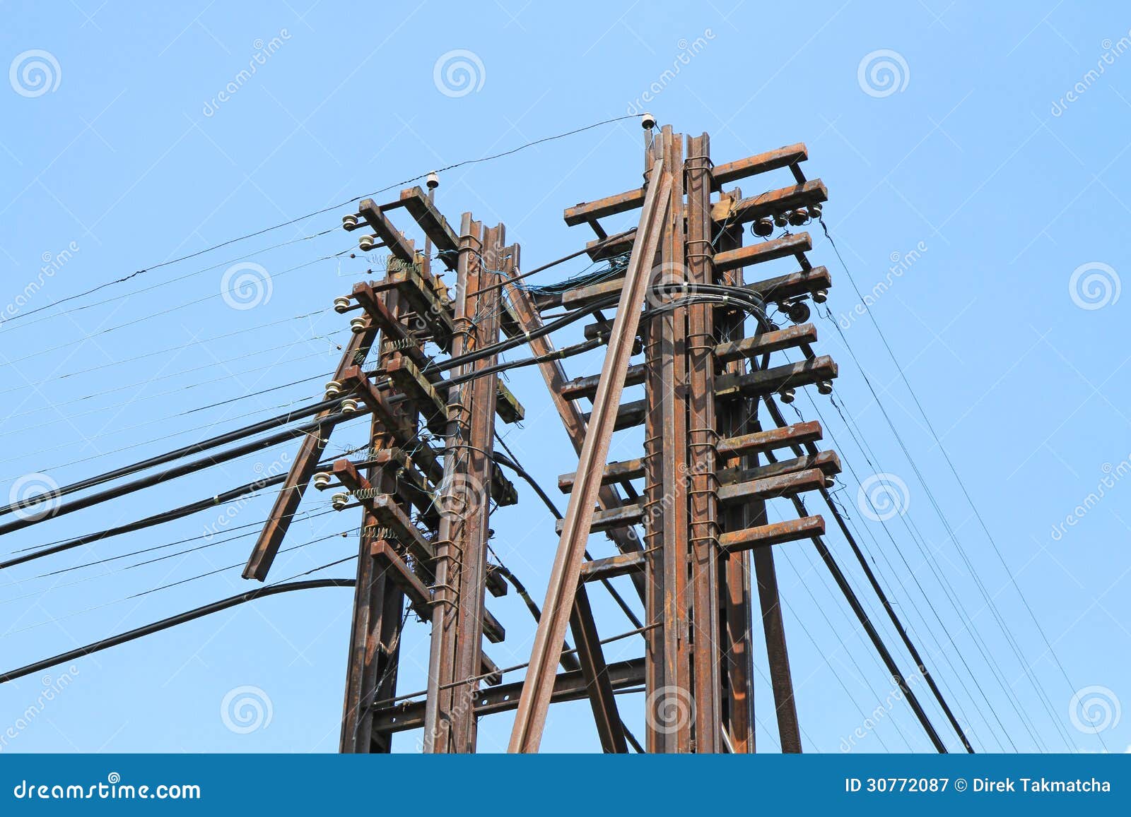 Electric power post stock image. Image of alternative - 30772087