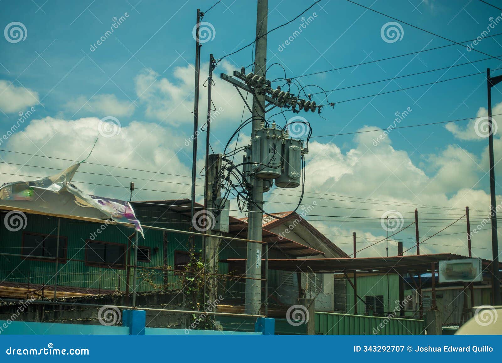 Electric Power Post in the Philippines Stock Image - Image of electric ...