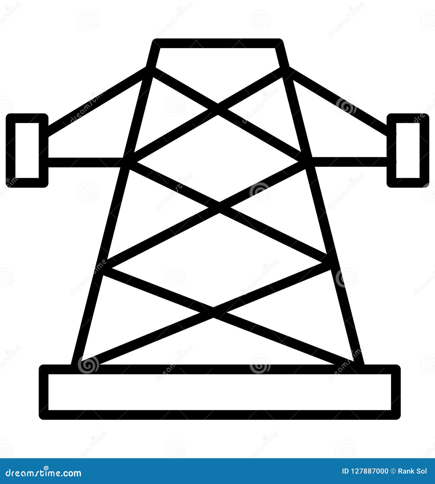 Electric, Power Pylon Isolated Vector Icon Can Be Easily Modified or ...