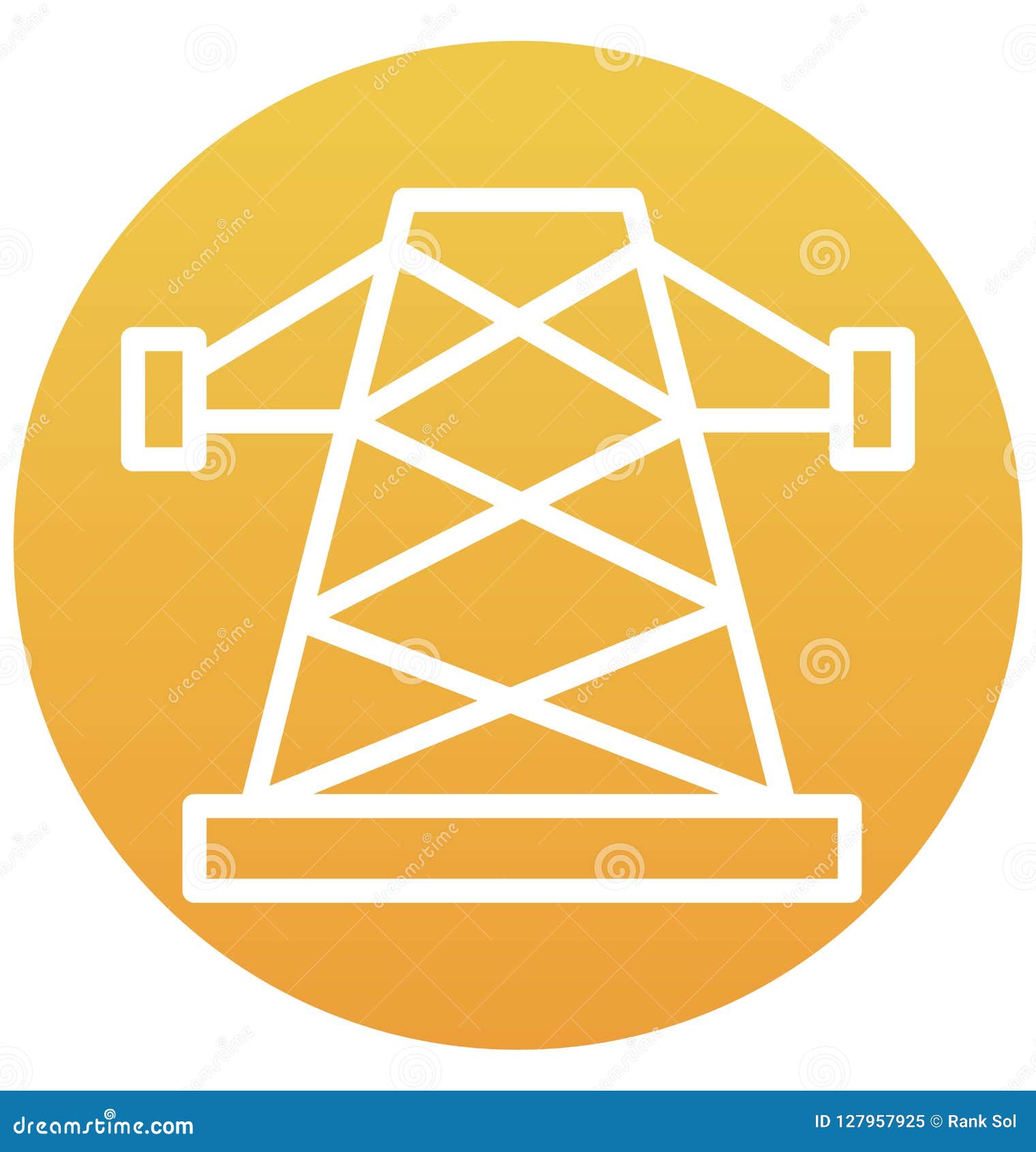 Electric, Power Pylon Isolated Vector Icon Can Be Easily Modified or ...