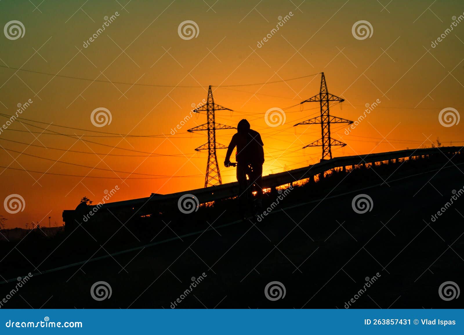 Electric Power Pylon, Electric Tower at Sunset Editorial Photo - Image ...