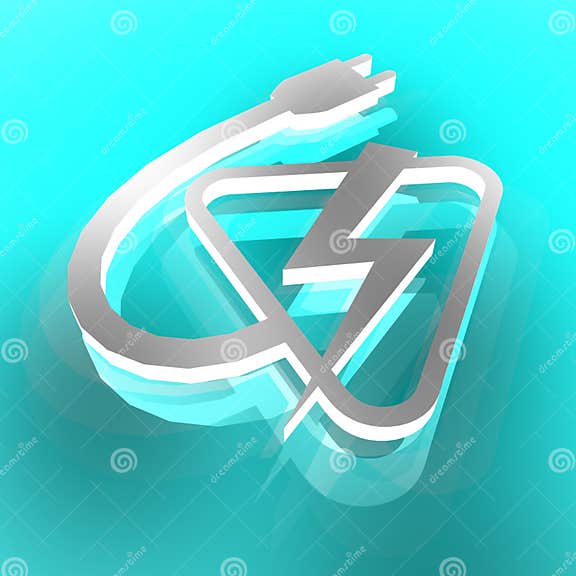 Electric power sign stock illustration. Illustration of connection ...