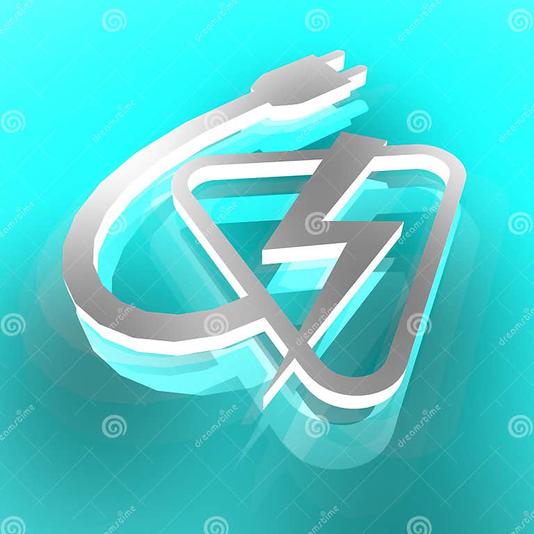 Electric power sign stock illustration. Illustration of connection ...
