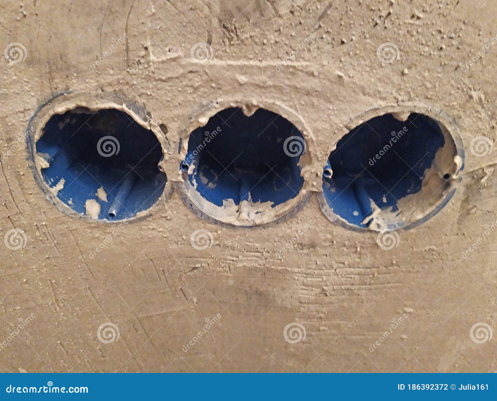 Power Socket Base in the Wall Stock Photo - Image of construction ...