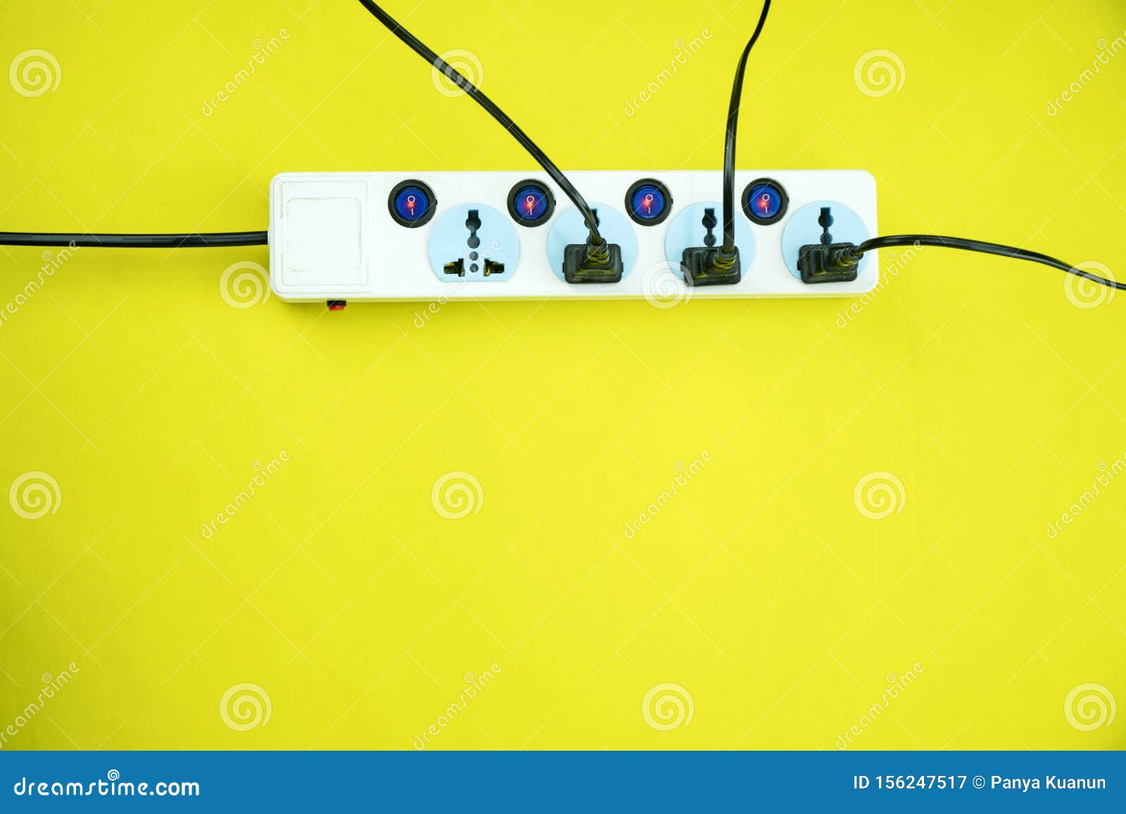Electric Power Socket and Plug on Yellow Paper Background Stock Image ...