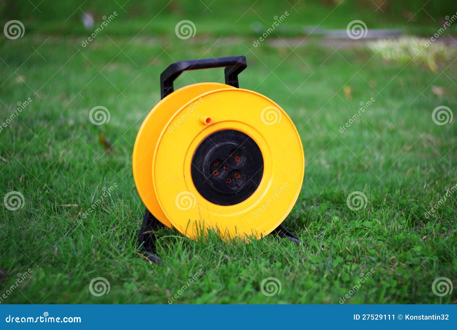 Electric Power Spool Socket Stock Image - Image of energy, lawn: 27529111