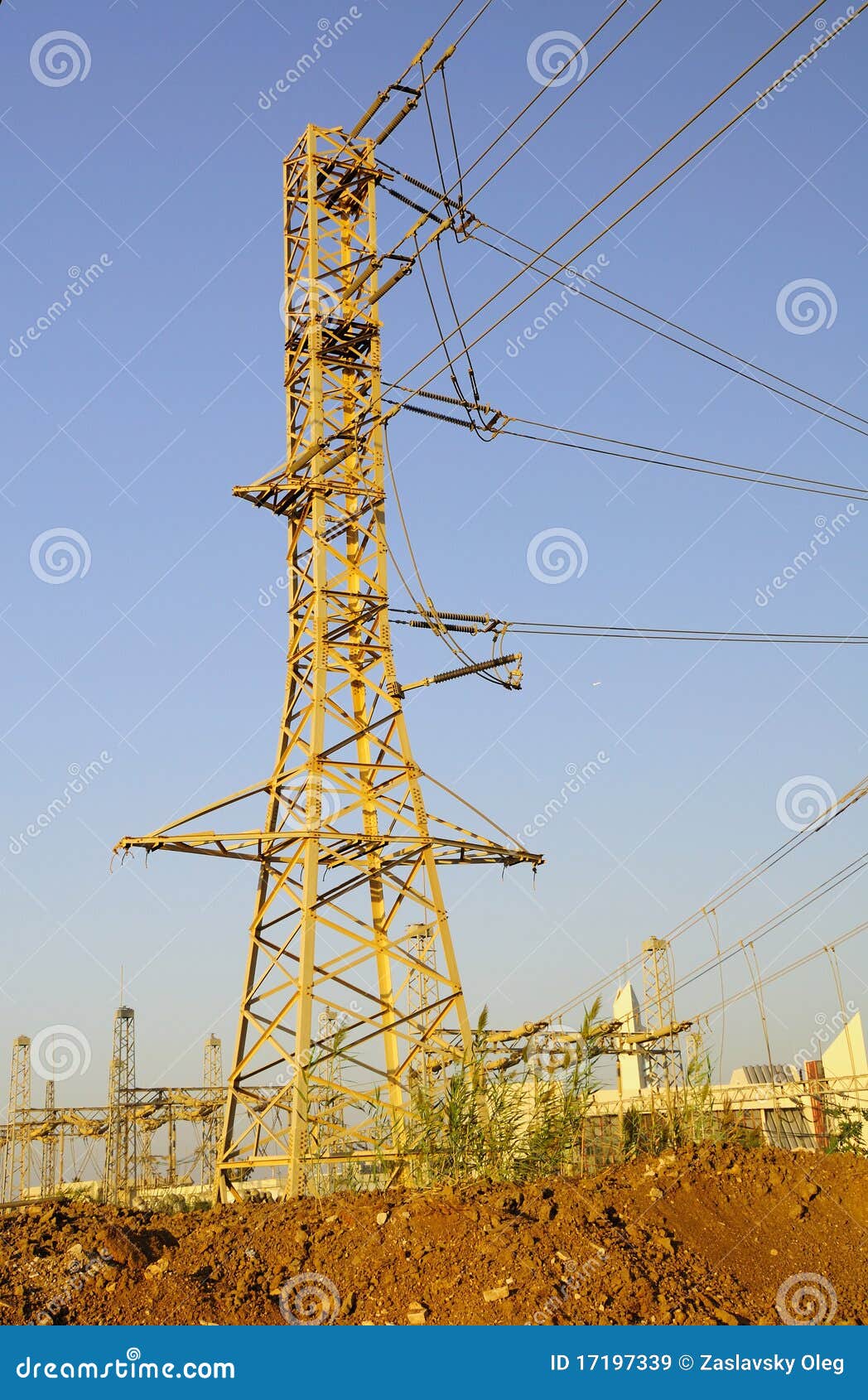 Electric power station. stock image. Image of tower, industry - 17197339