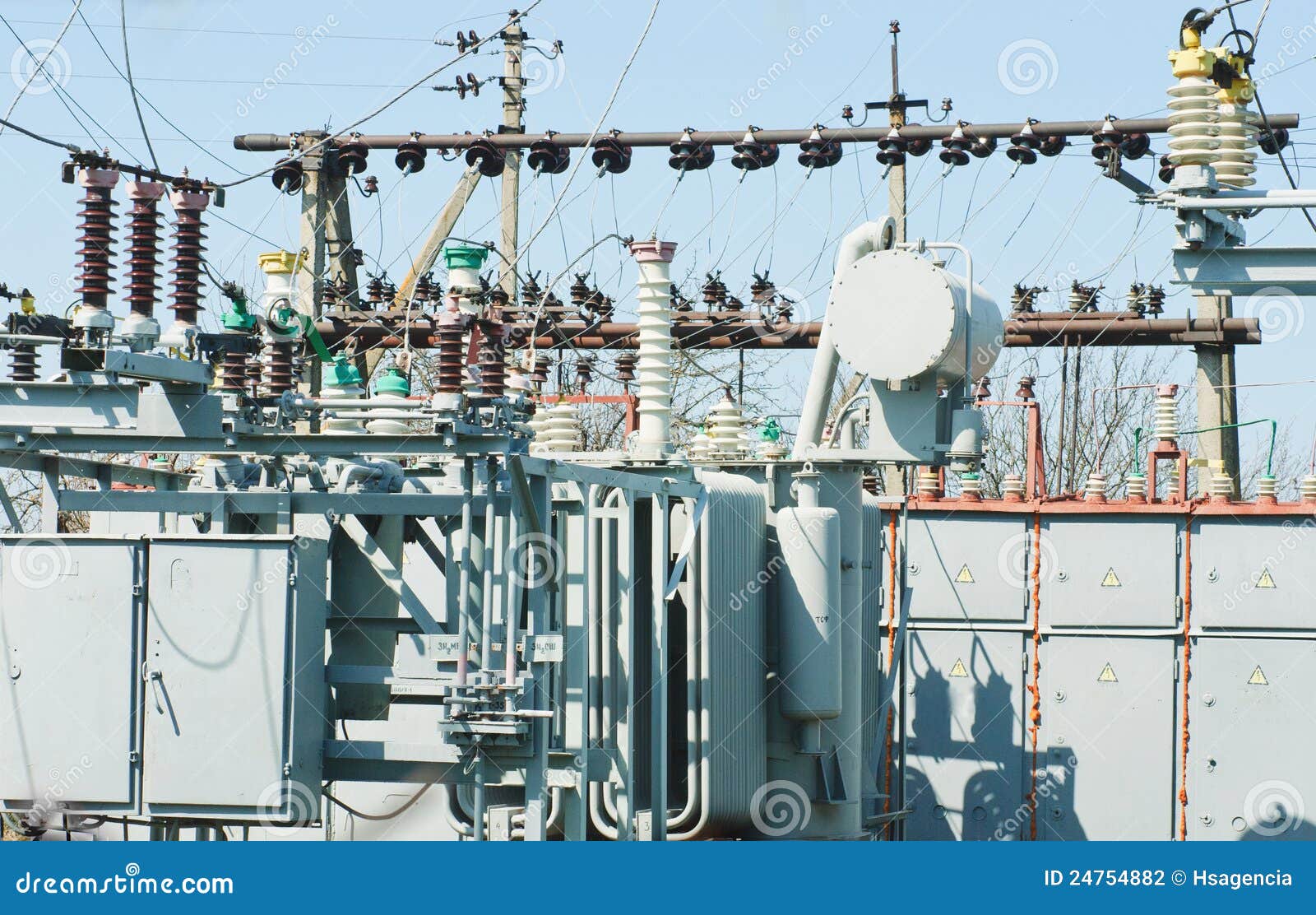 Electric power station stock photo. Image of high, current - 24754882