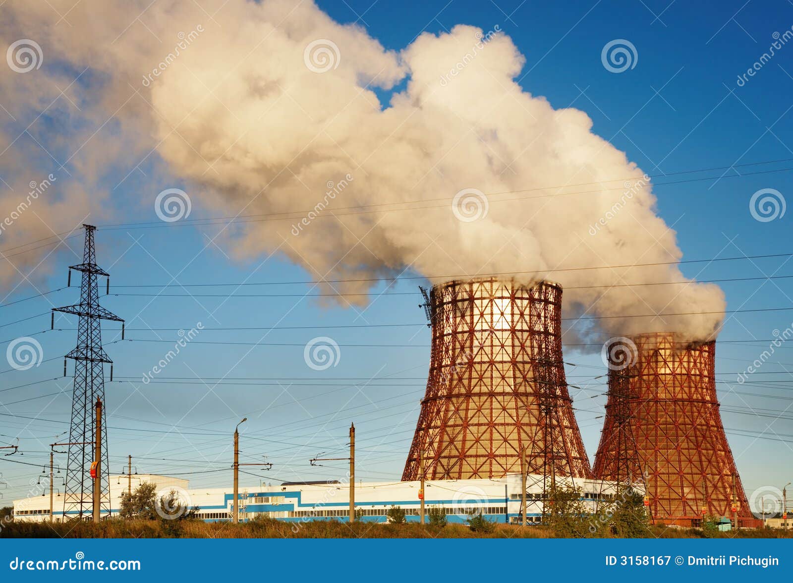 Electric power station stock image. Image of plant, climate - 3158167