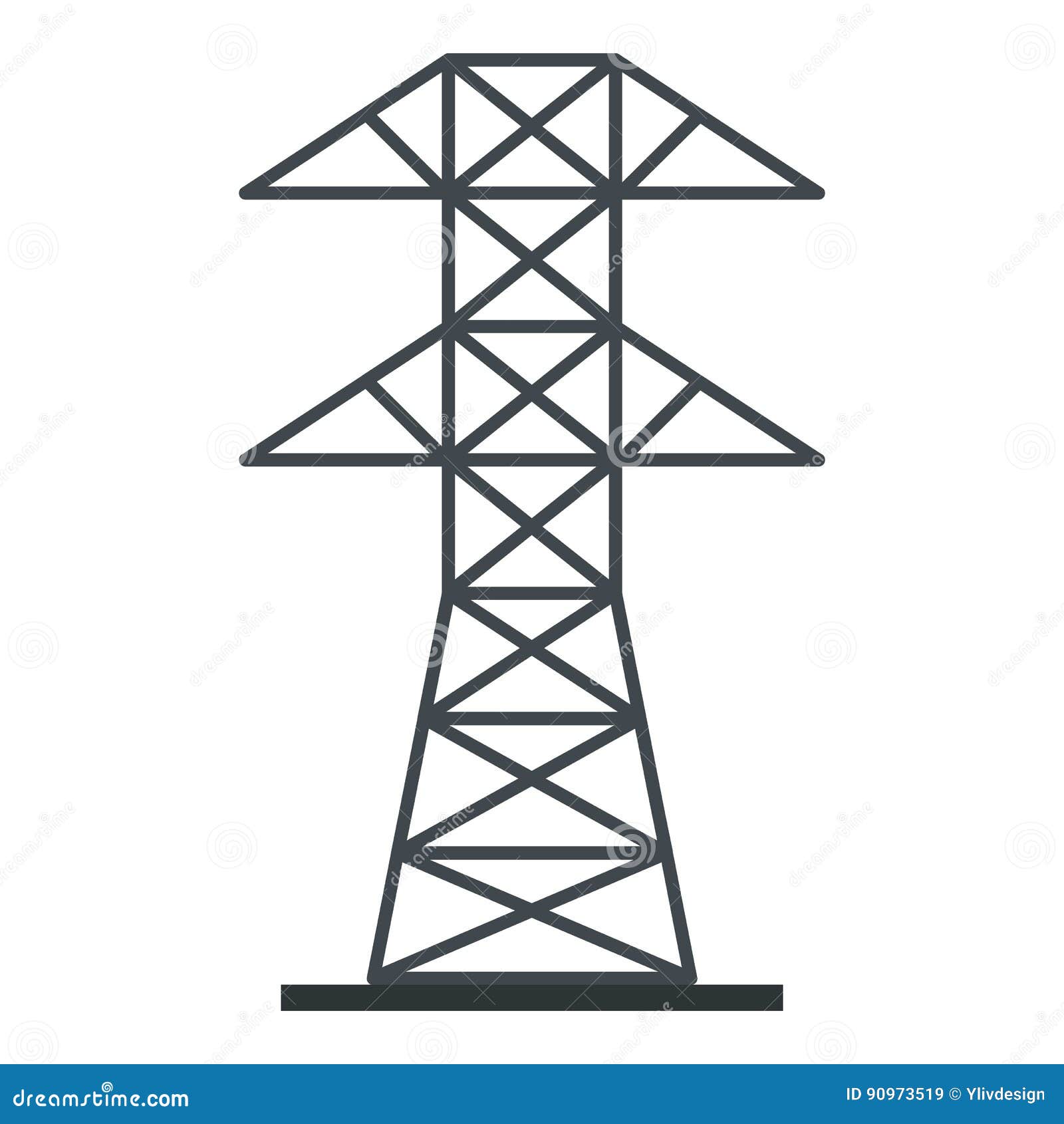 Electric Power Station Icon Isolated Stock Vector - Illustration of ...