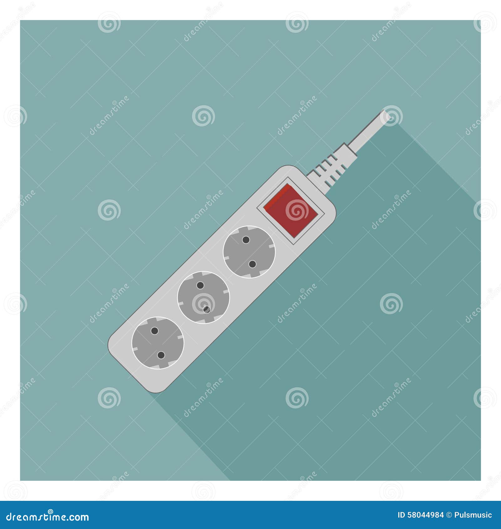 Electric power strip stock vector. Illustration of power - 58044984