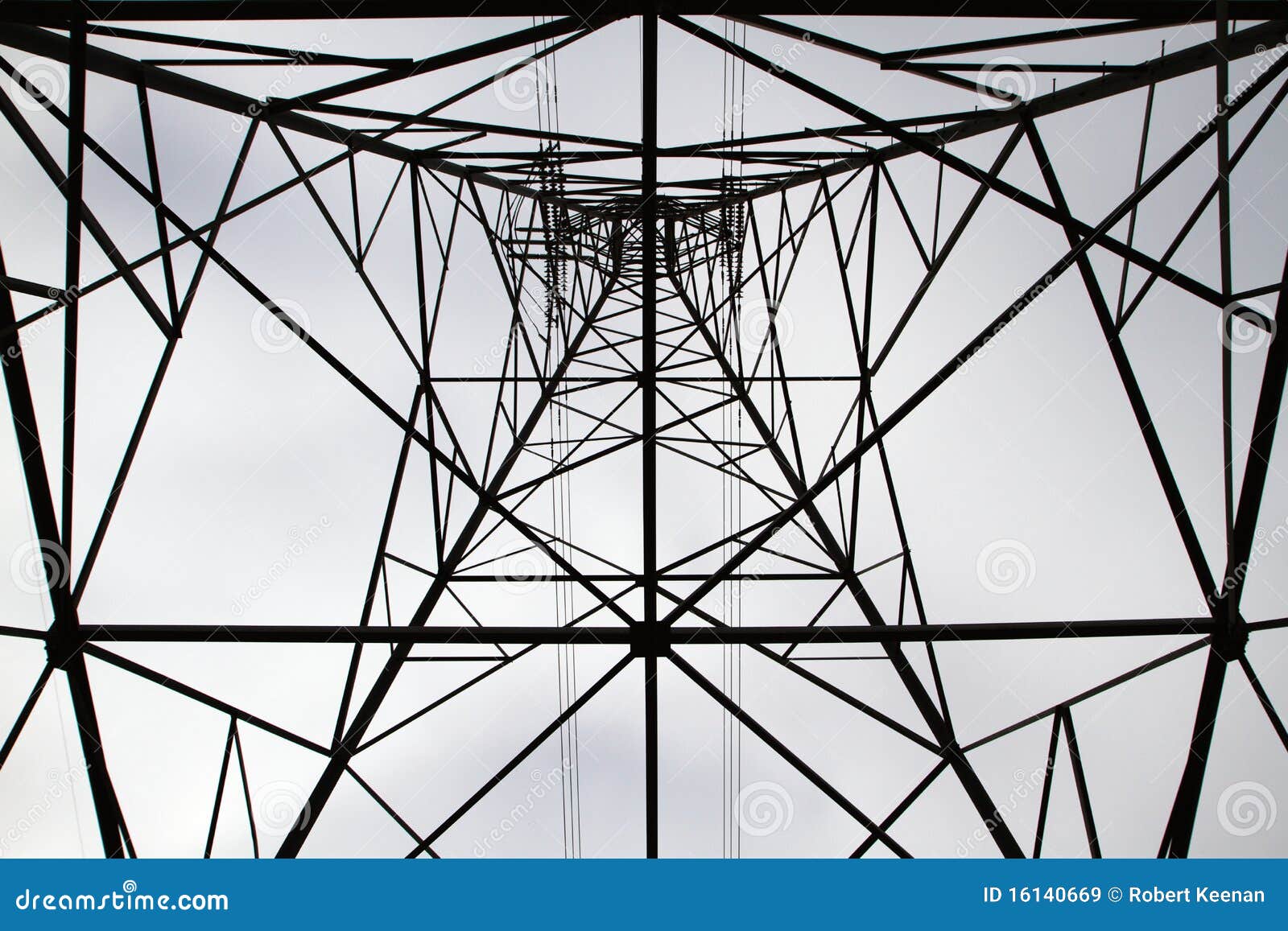 Electric Power Tower Center Stock Image - Image of powerlines, powerful ...