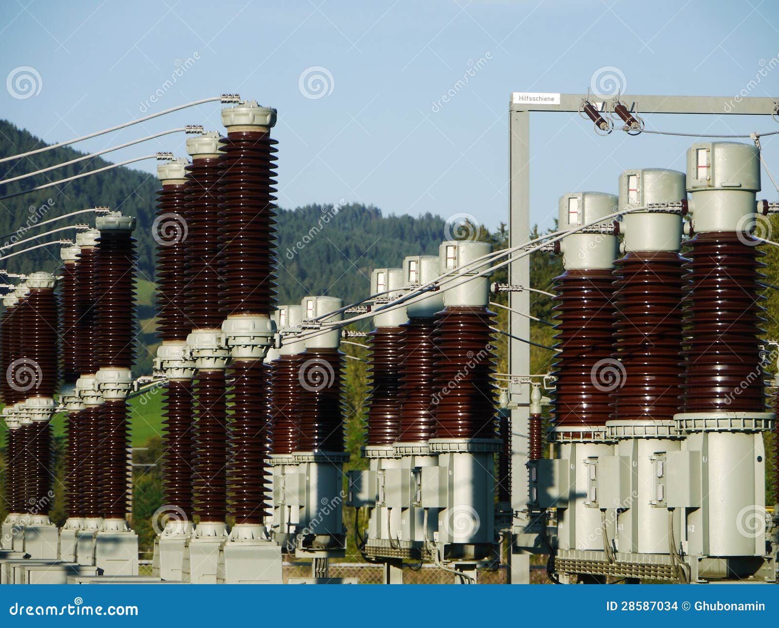 Electric Power Transformation Substation Stock Photo - Image of ...