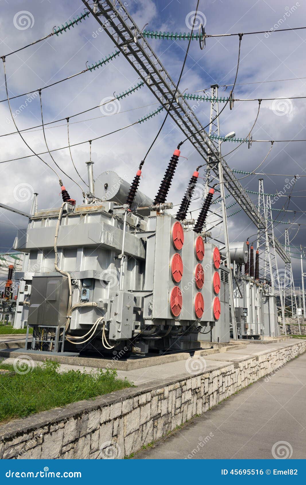 Electric Power Transformers Stock Photo - Image of transformer, vans ...
