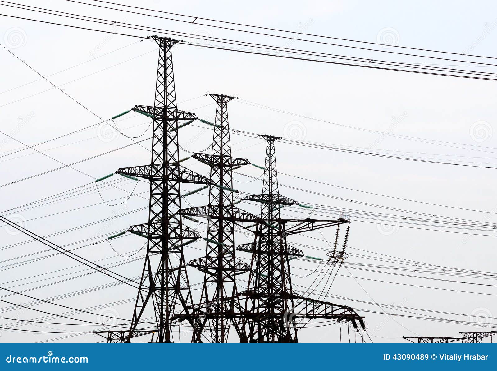 Electric Power Transmission Stock Image - Image of current, electrical ...