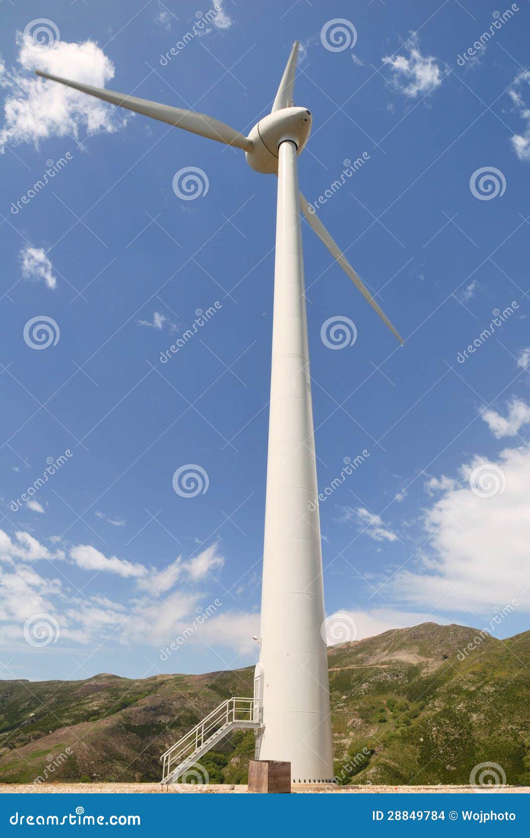Electric Power Windmill stock photo. Image of blue, column - 28849784