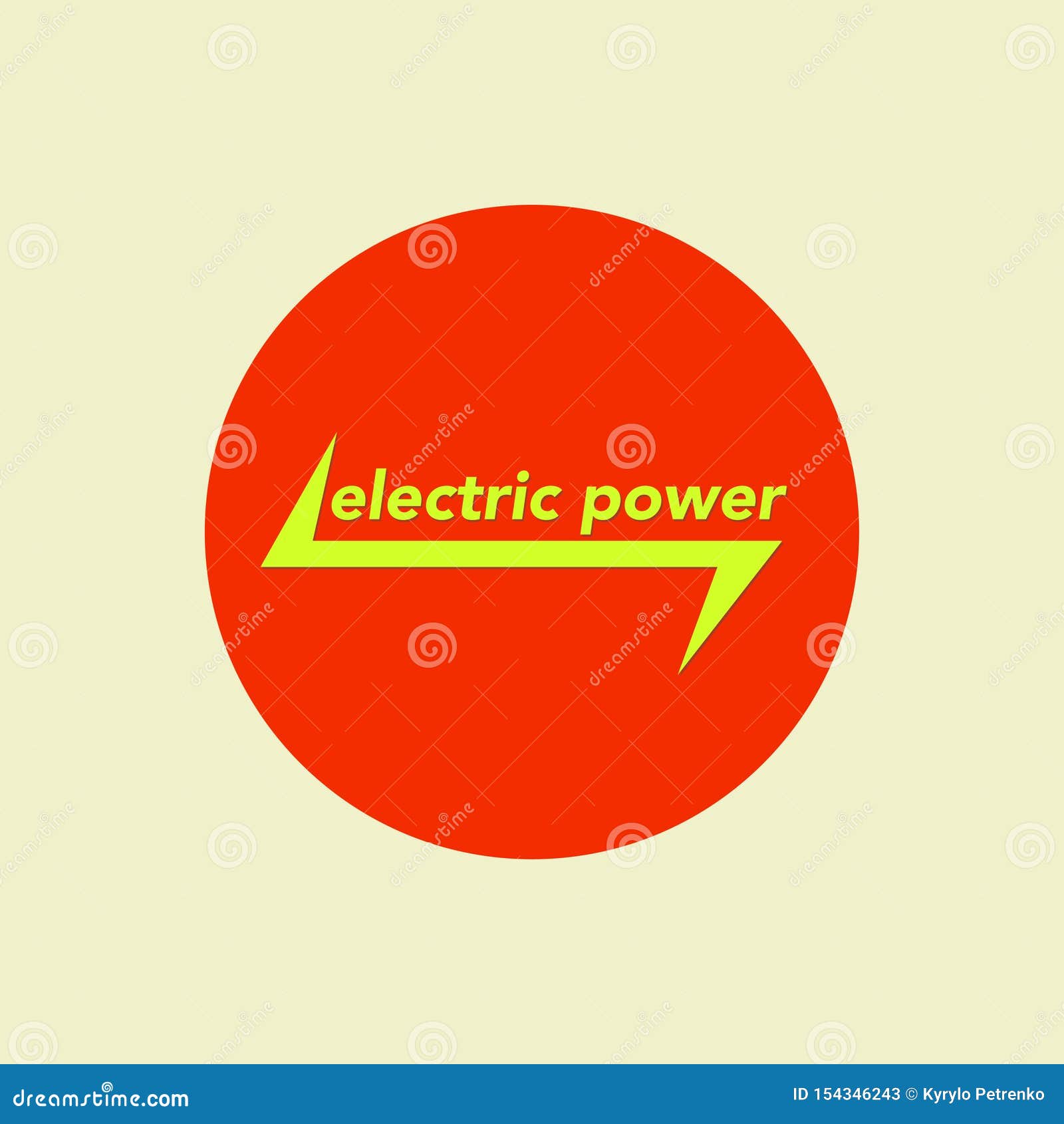 Electric Power Yellow Logo with Flash Vector Stock Vector ...