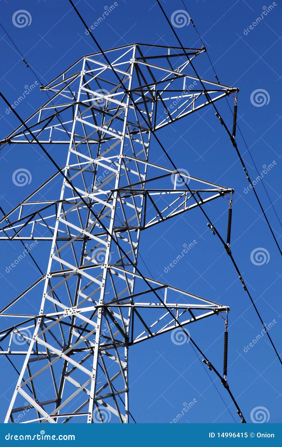 Electric powerlines stock image. Image of voltage, equipment - 14996415