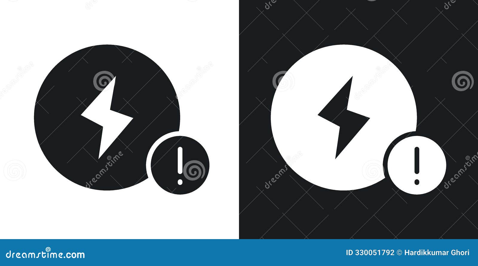 Electric Problem Icon Vector Set on White Background Stock Vector ...