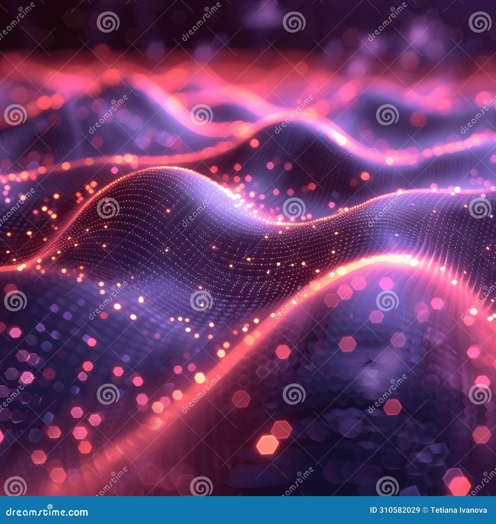 The Electric Purple Matrix of Virtuality. Stock Illustration ...