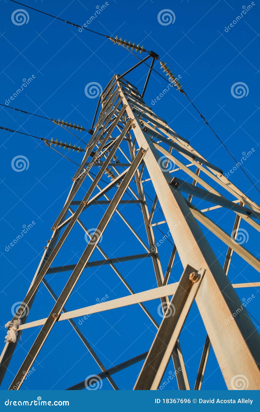 Electric pylon stock photo. Image of insulator, wire - 18367696