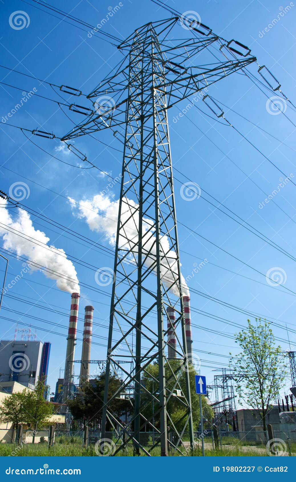 Electric pylon stock image. Image of power, plant, environmental - 19802227