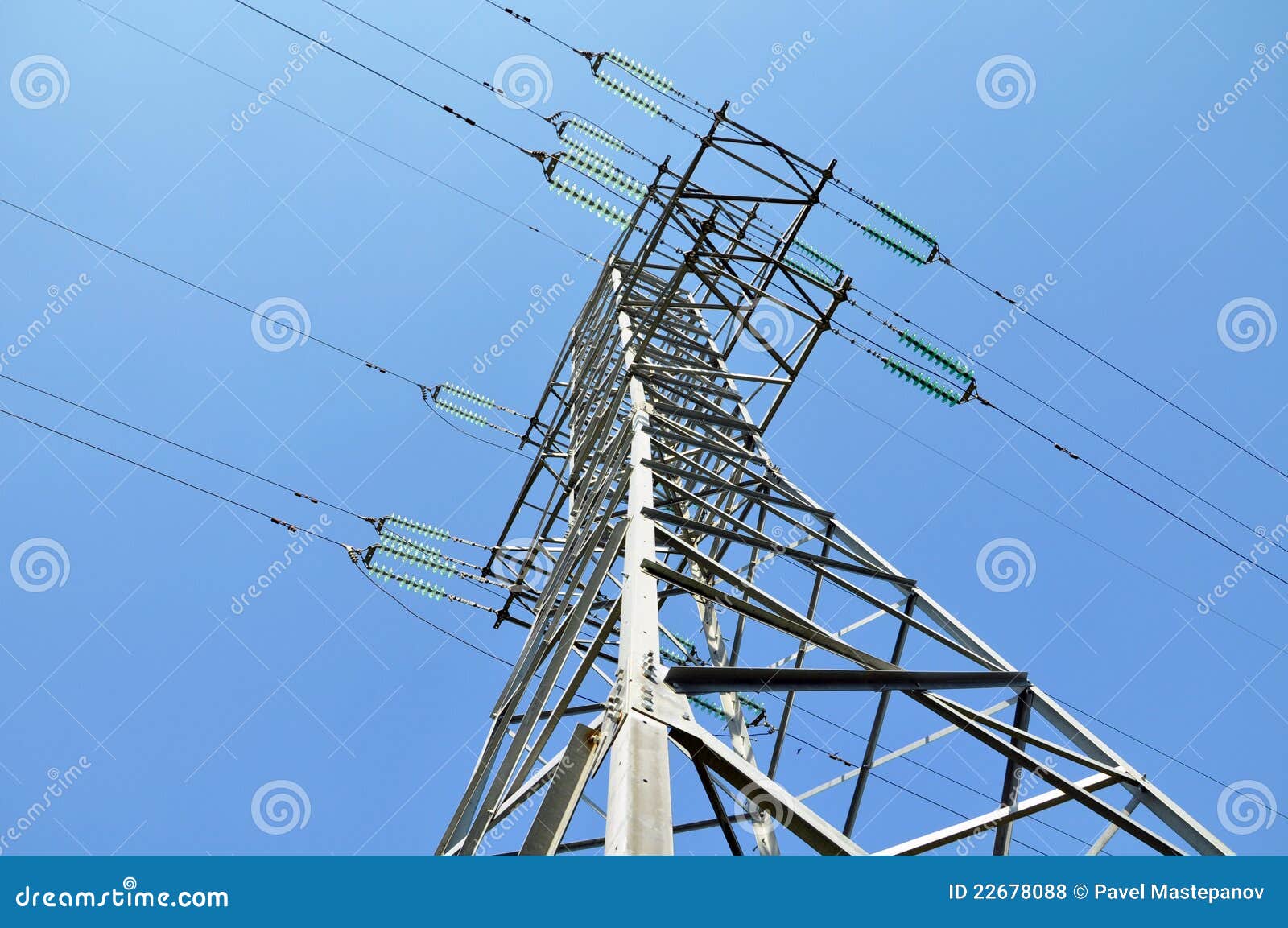 Electric pylon stock photo. Image of insulator, volts - 22678088