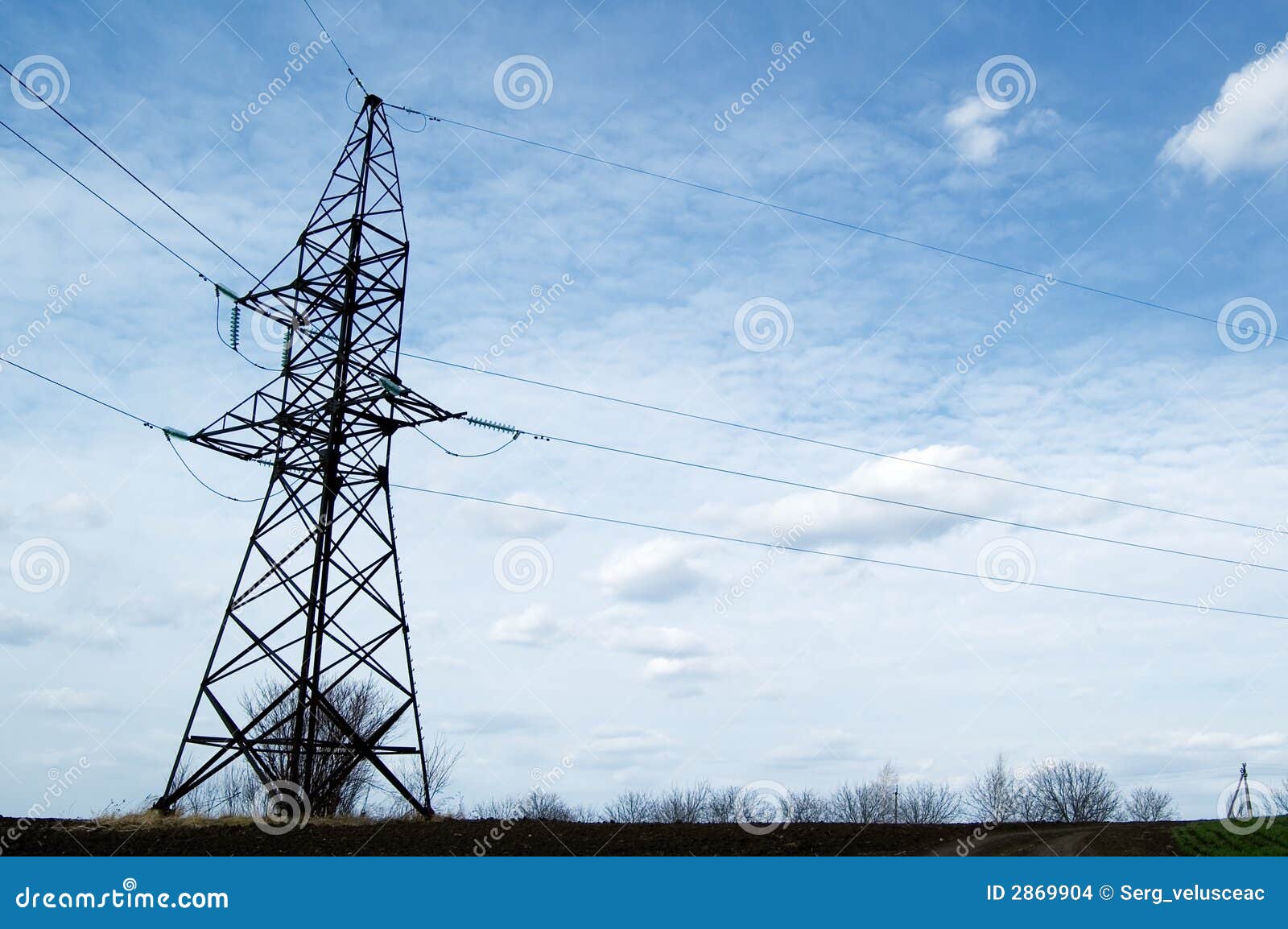 The electric pylon stock photo. Image of single, line - 2869904