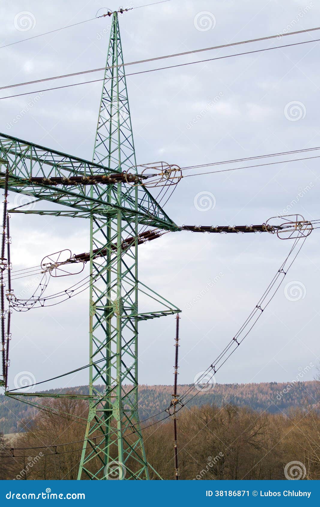 Electric pylon stock image. Image of cable, steel, triangle - 38186871