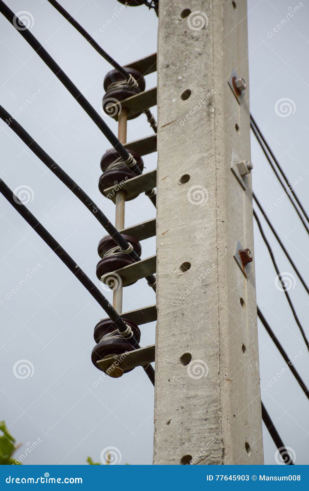 Electric Pylon stock image. Image of post, metal, construction - 77645903