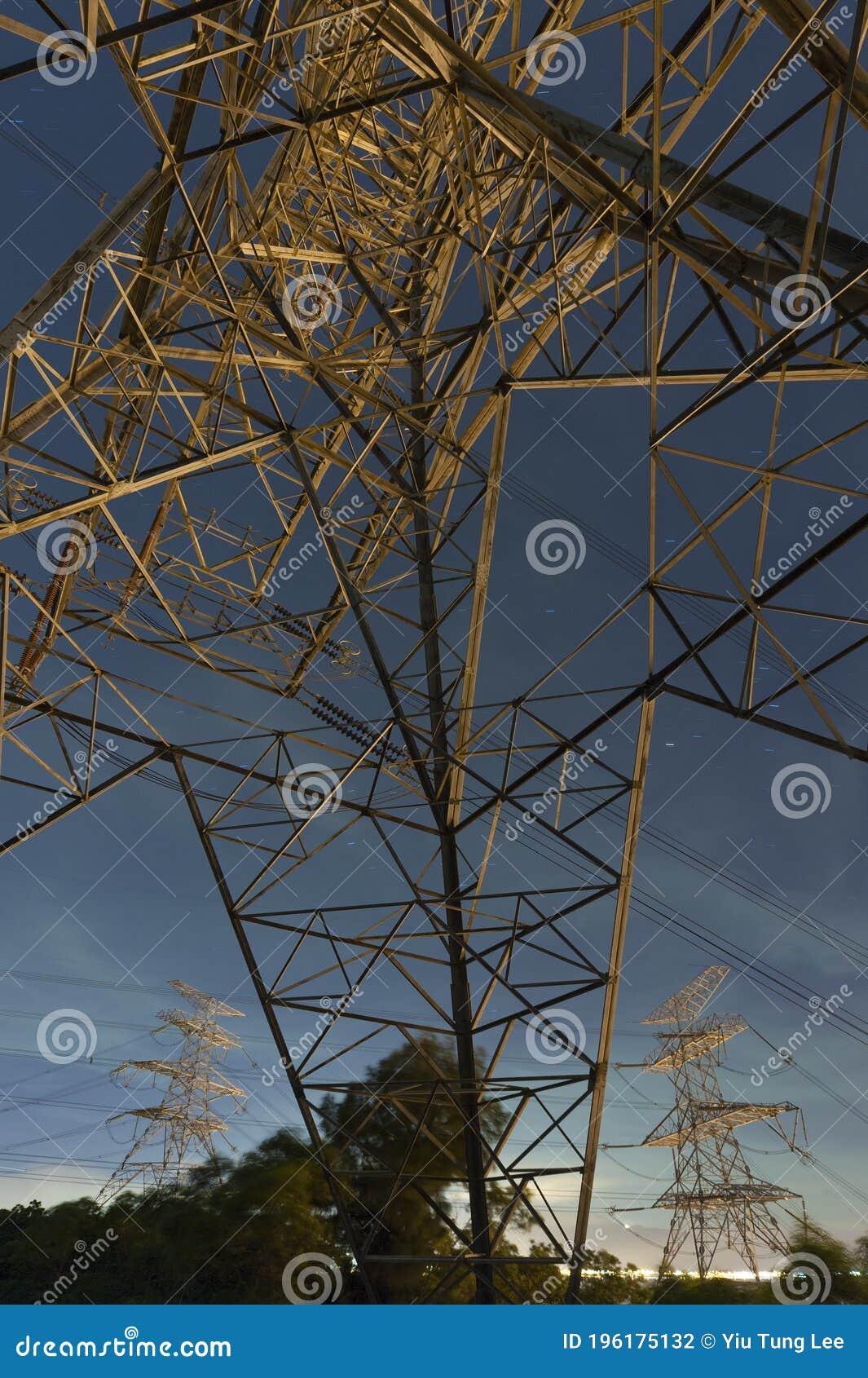 Electric pylon stock photo. Image of fossil, chimney - 196175132
