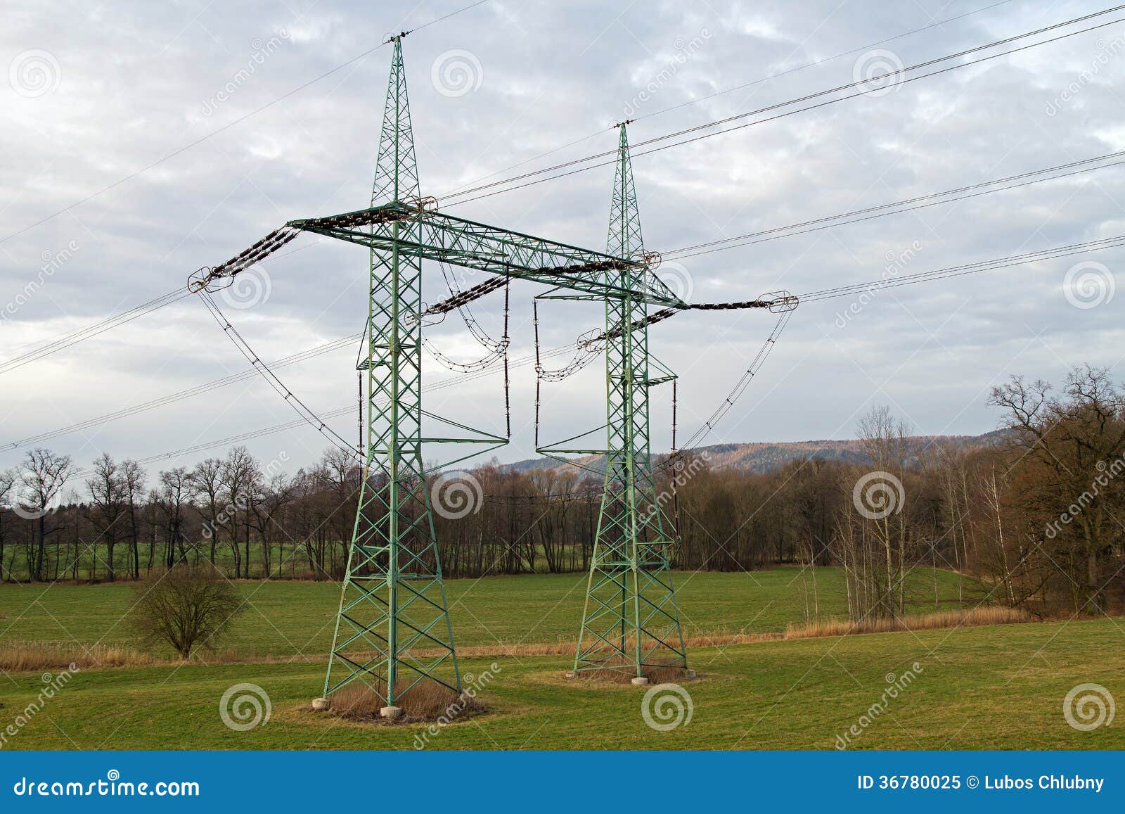 Electric pylon stock image. Image of electricity, cable - 36780025