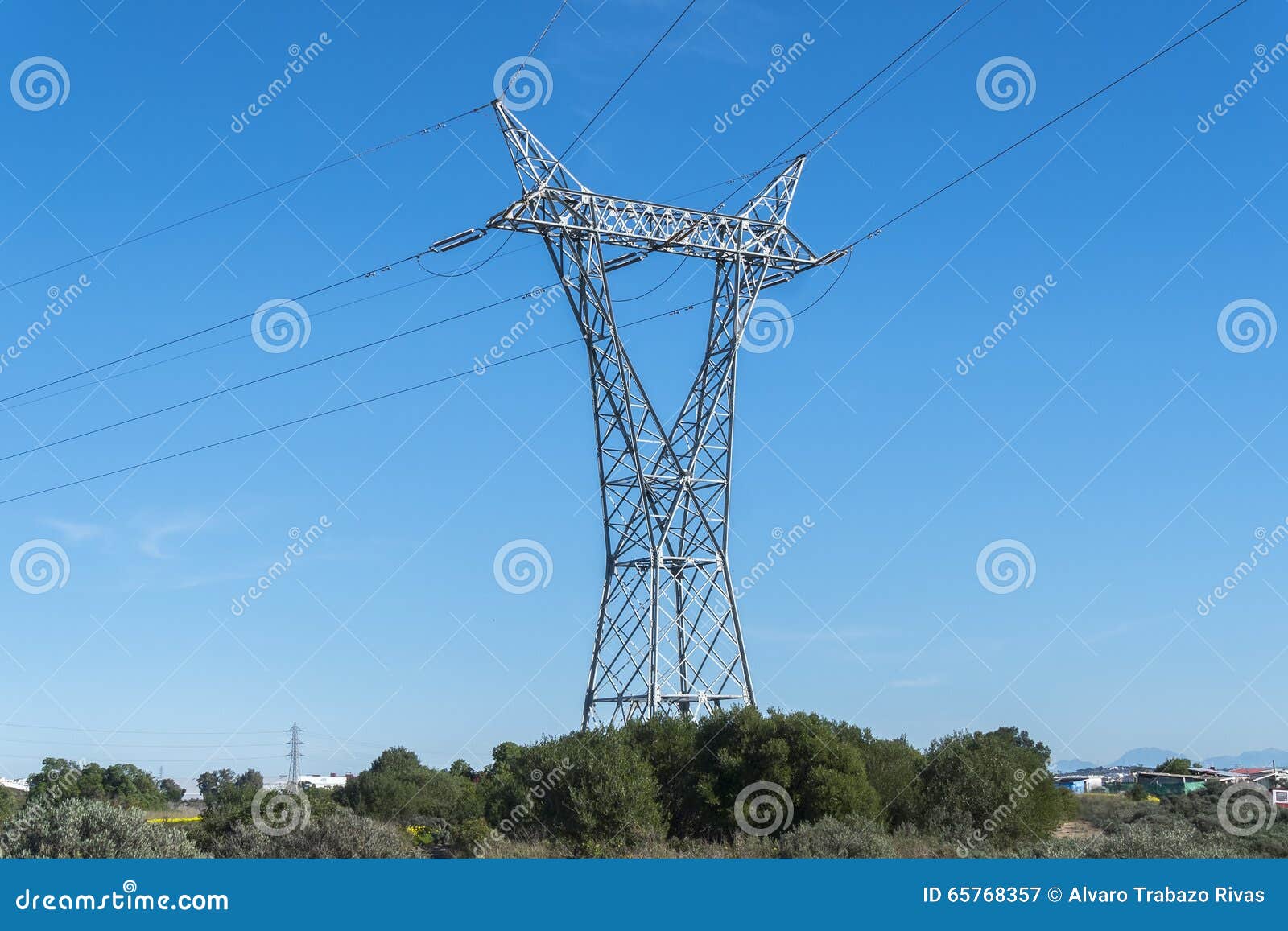 Electric Pylon, Energy Transport Stock Image - Image of generation ...