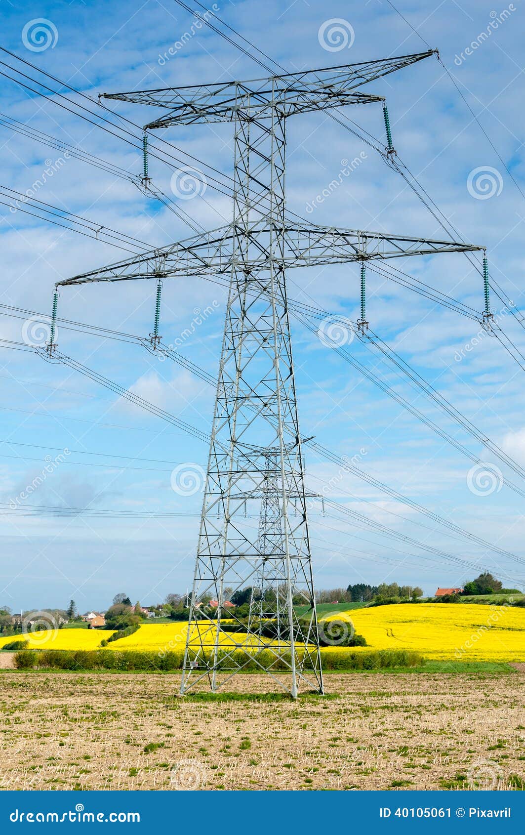 Electric pylon stock image. Image of steel, danger, electric - 40105061