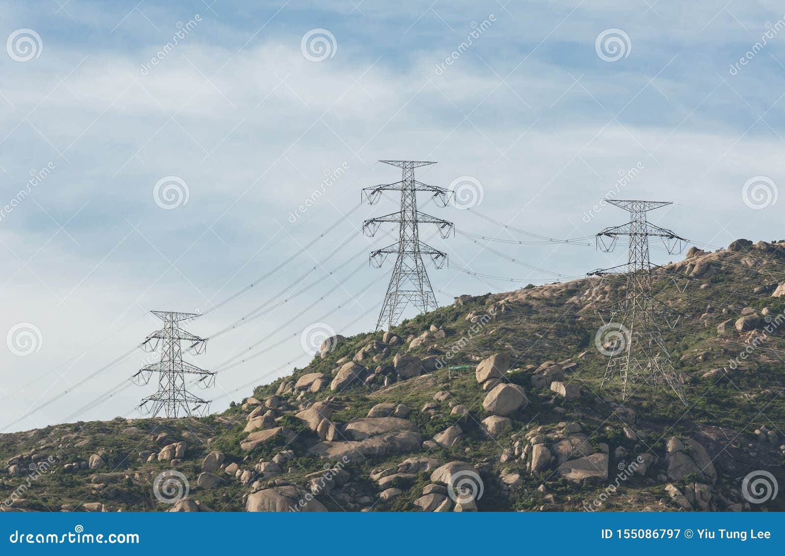 Electric pylon stock image. Image of construction, cable - 155086797