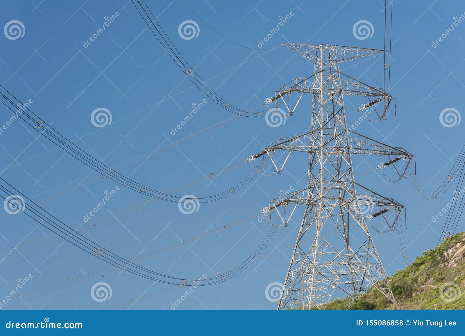 Electric pylon stock photo. Image of electric, technology - 155086858
