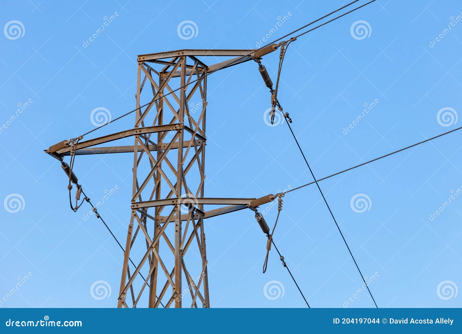 Electric pylon stock photo. Image of masts, main, industrial - 204197044