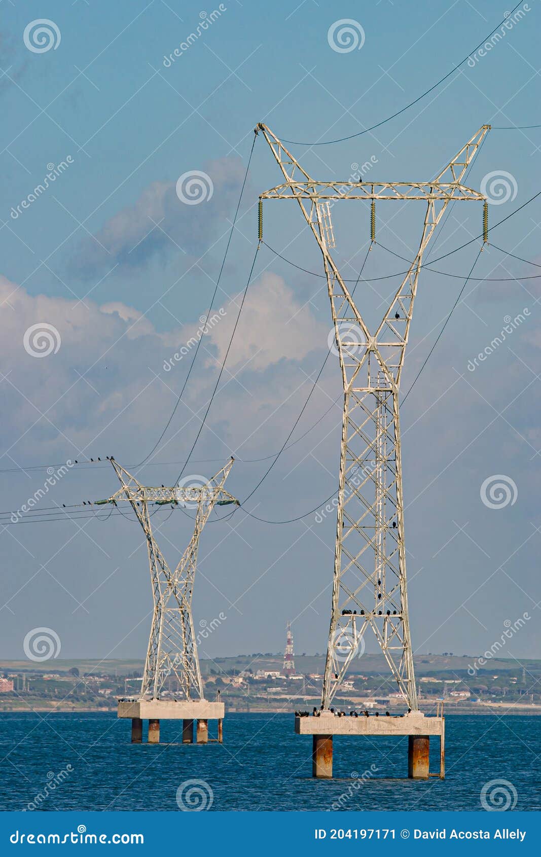 Electric pylon stock image. Image of main, electricity - 204197171