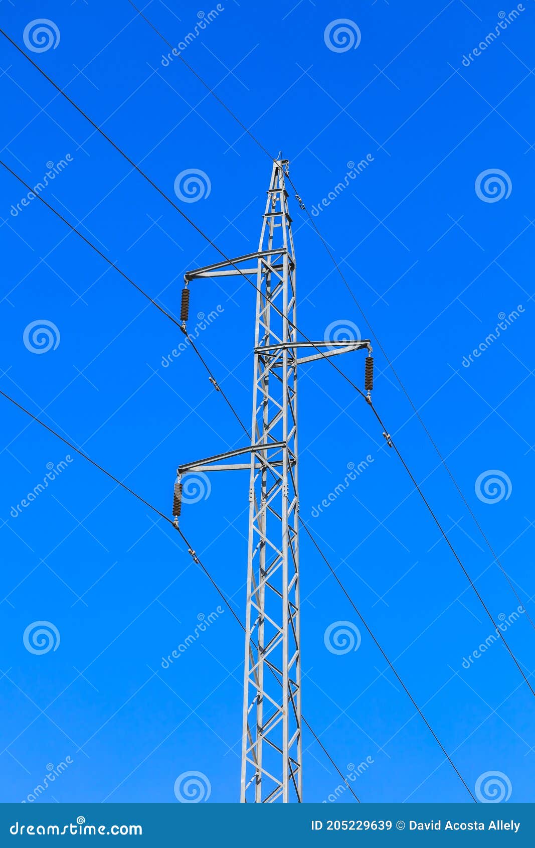 Electric pylon stock image. Image of highvoltage, electricity - 205229639