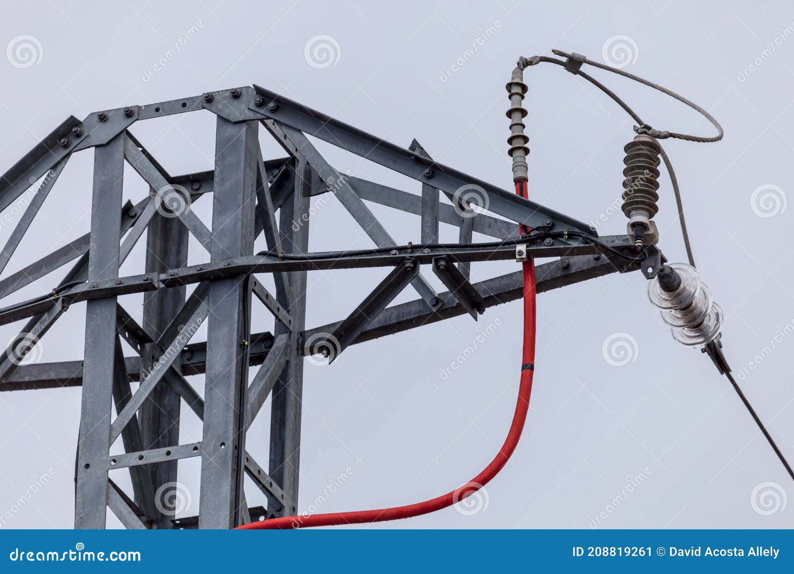 Electric pylon stock image. Image of industrial, equipment - 208819261