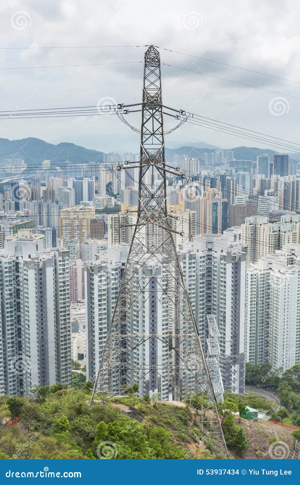 Electric pylon stock photo. Image of energy, high, horizon - 53937434