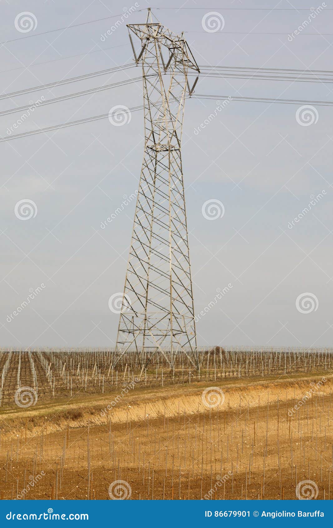 Electric pylon stock image. Image of line, connection - 86679901